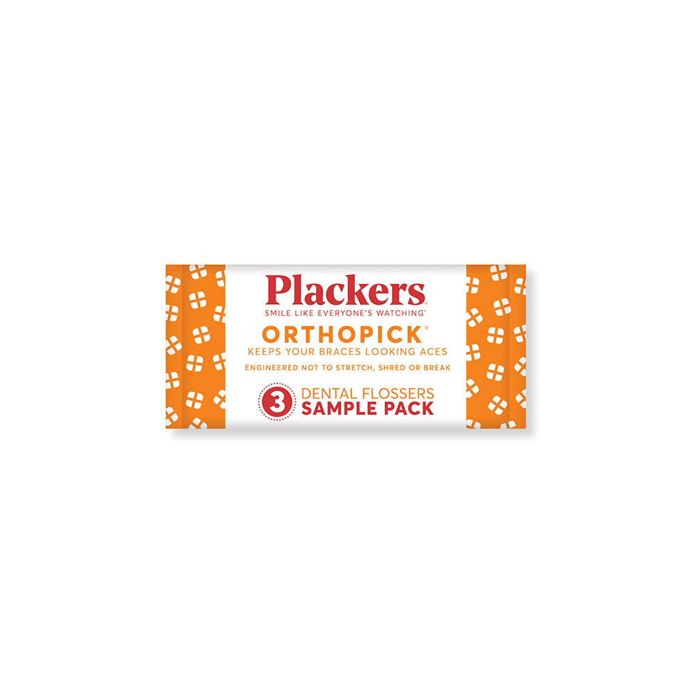 Plackers® Dental Flossers, Orthopick®, 3 Flosser Sample Packs